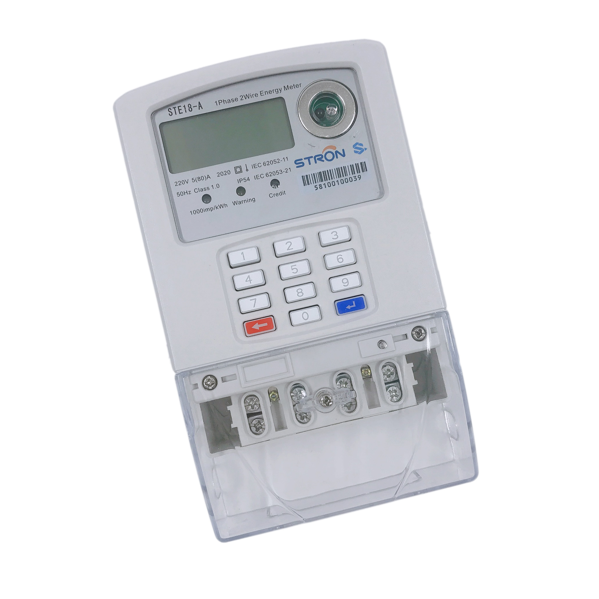 IP54 50HZ Smart bezahlte Strom-Meter-einphasiges mit ...
